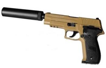 SIG P226 TAN + SILENCIEUX KJW /// ARSENAL AIRSOFT